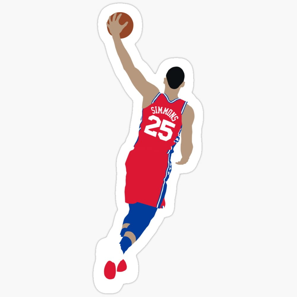 Ben Simmons Dunking Sticker Phone Decal Water Bottle Stickers Car ...