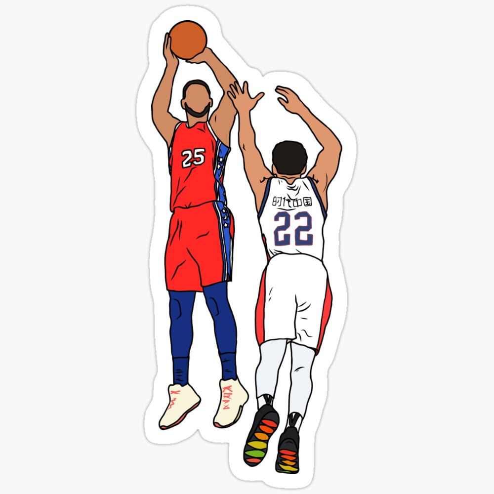 Ben Simmons Makes His First Three Sticker Phone Decal Water Bottle ...