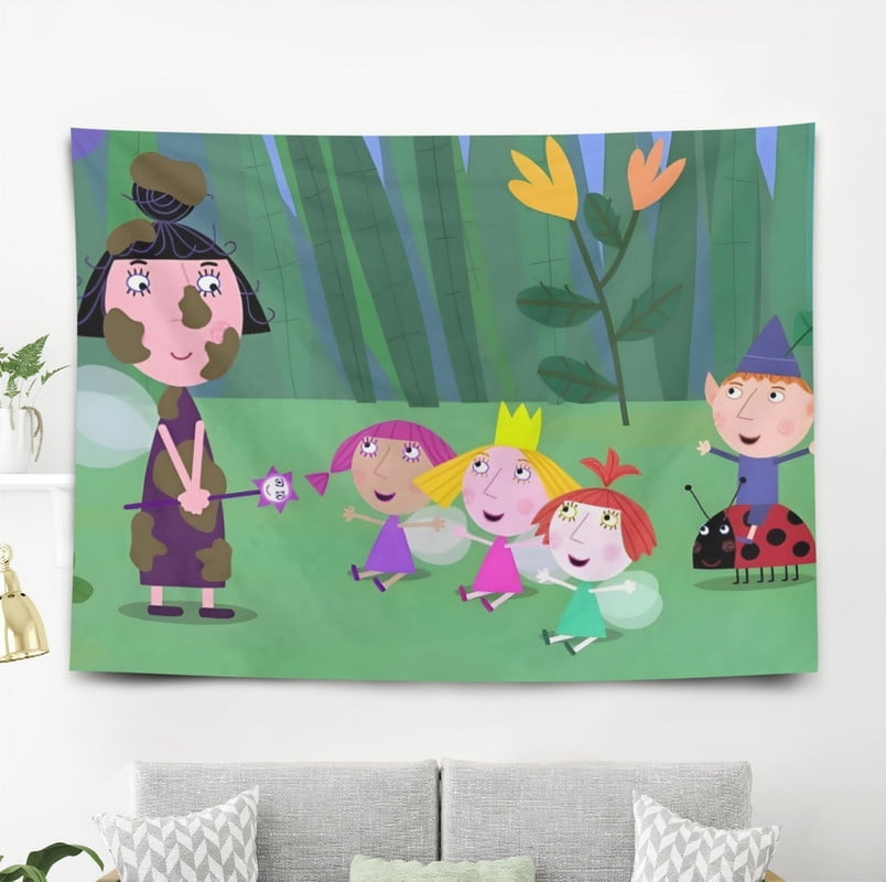 Ben and Holly pattern wall hanging 50*60 inches high-quality peach skin ...