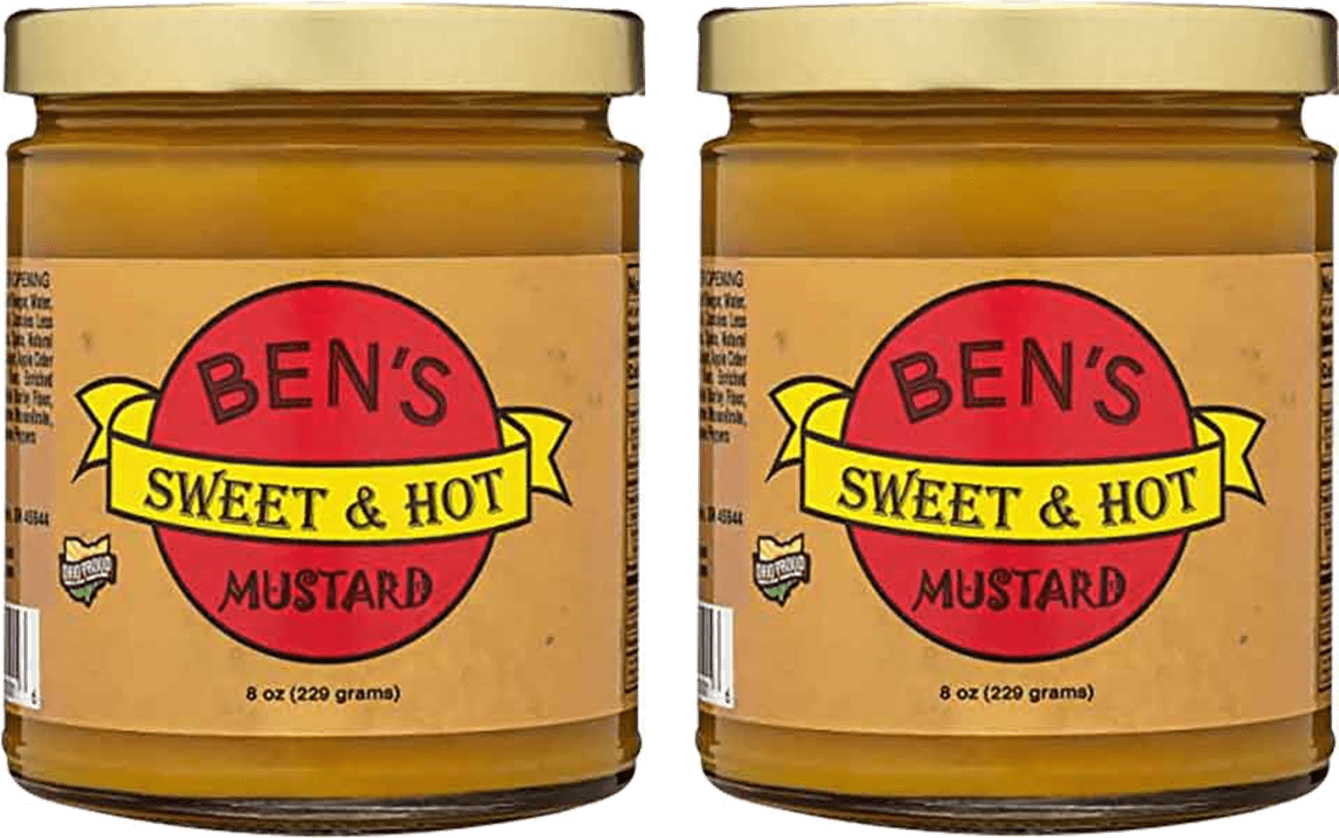 Ben's All Natural Sweet & Hot Mustard, 2-Pack 8 oz. Jars - Walmart.com