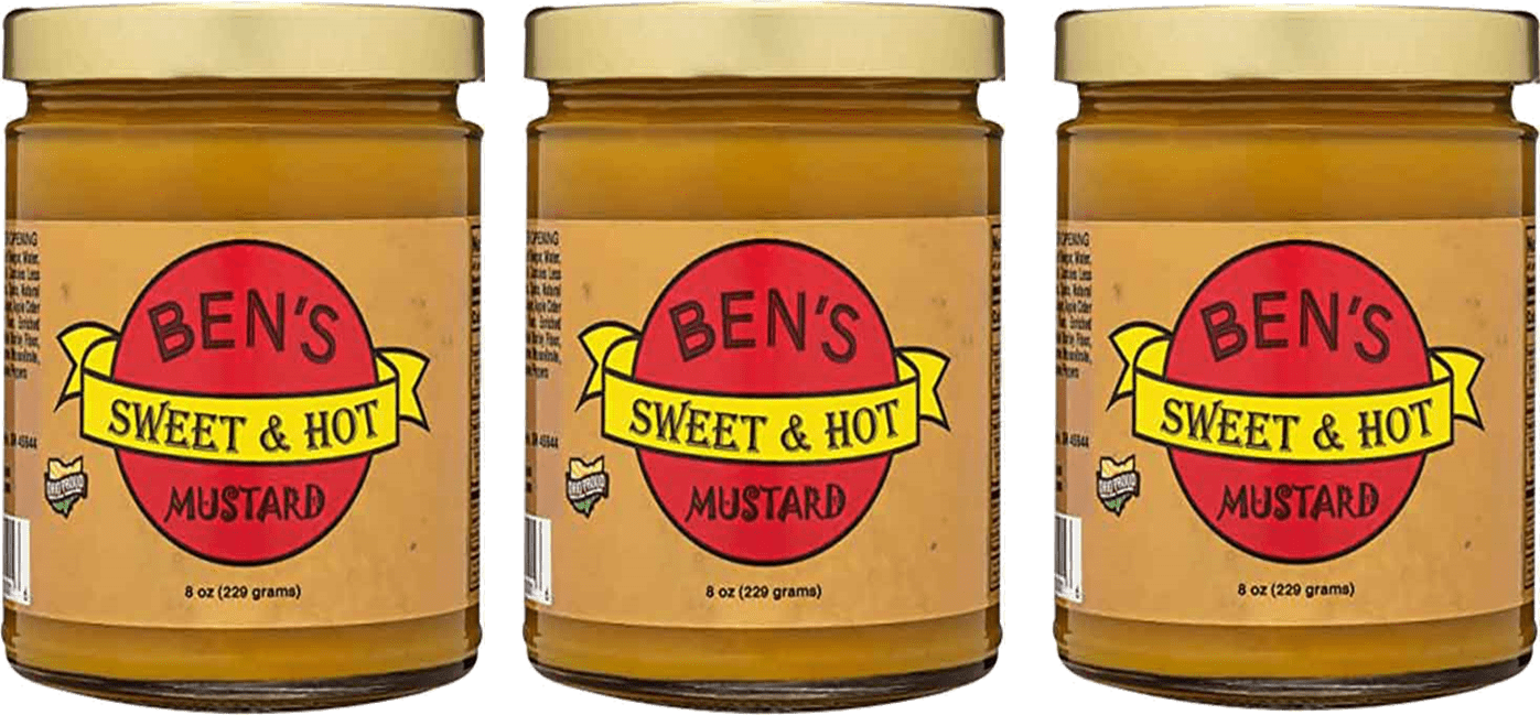 Ben's All Natural Sweet & Hot Mustard, 3-Pack 8 oz. Jars - Walmart.com