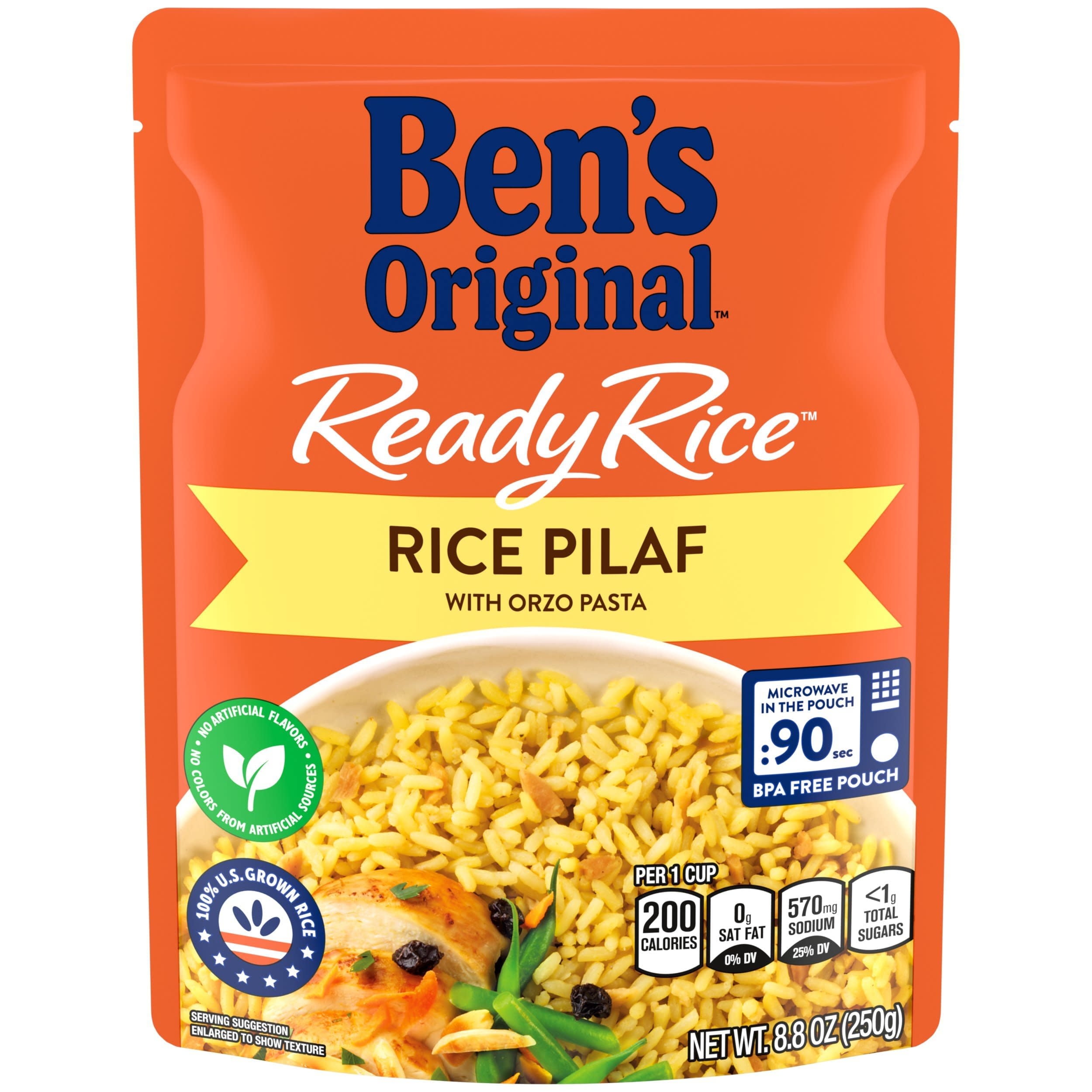 Ben's Original 1 PACK, Ready Flavored Rice Pilaf, Easy Dinner Side ...