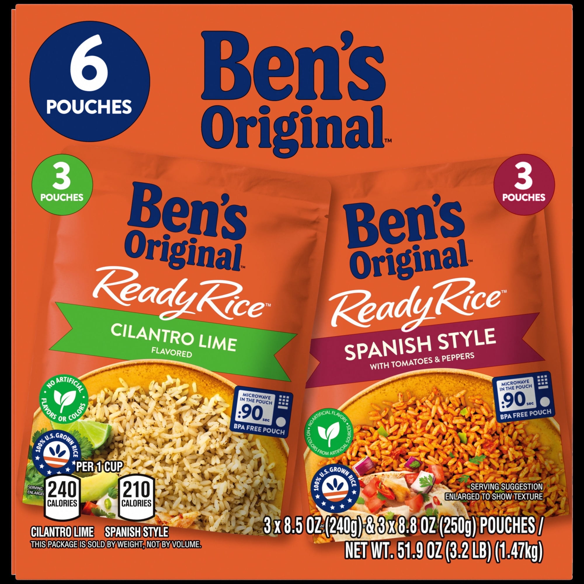 Ben's Original Ready Rice Fiesta Favorites, Variety Pack, 6 pk ...