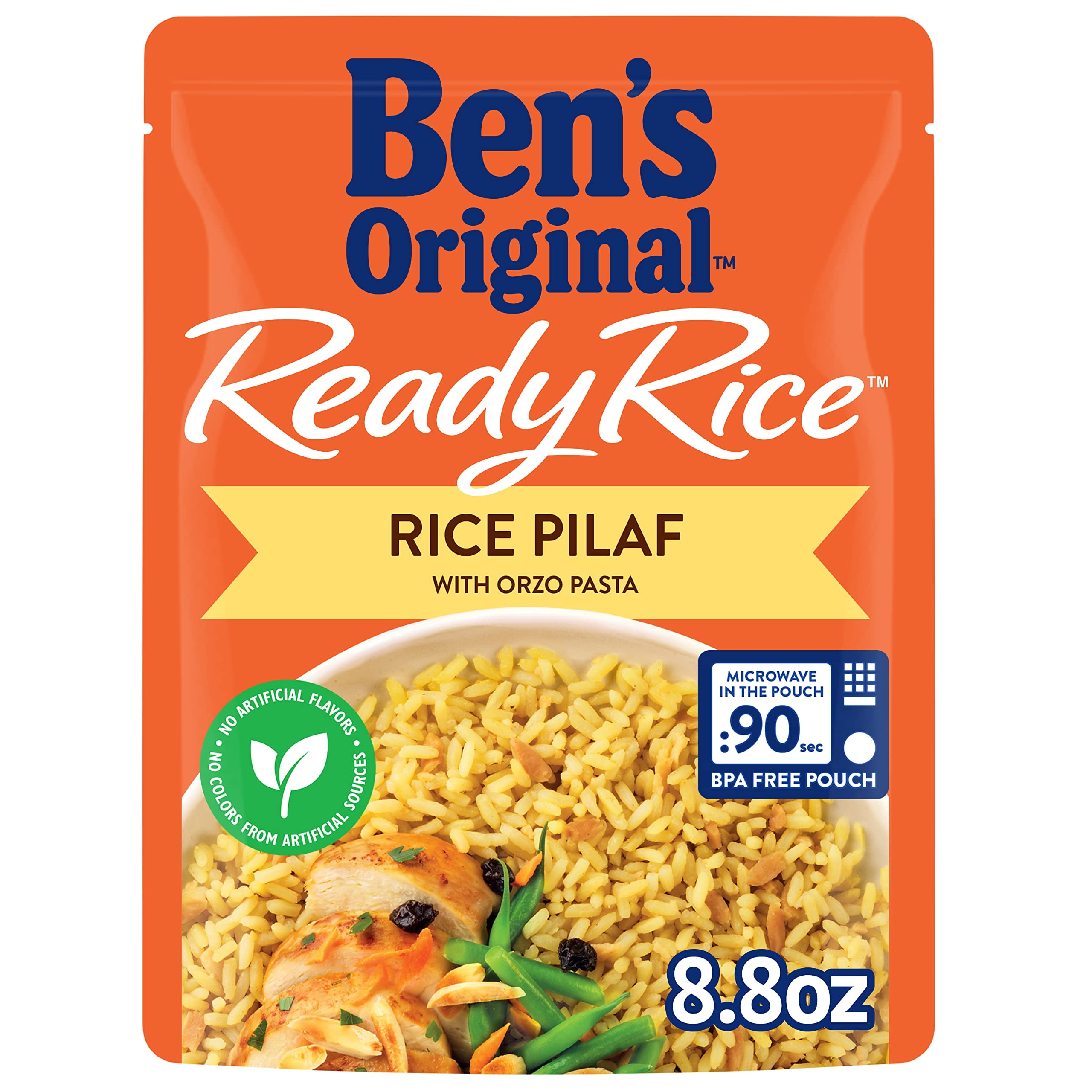 Ben's Original Ready Rice Rice Pilaf, Microwave Precooked Rice, Herbs ...