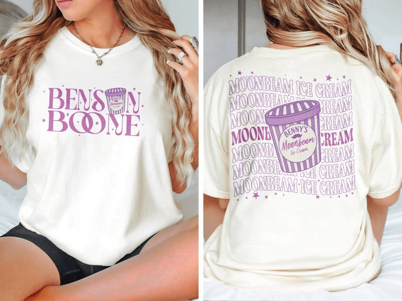 Ben.son Boo.ne Moon.beam Ice Cream 2 Sides Shirt , America Heart Tour ...