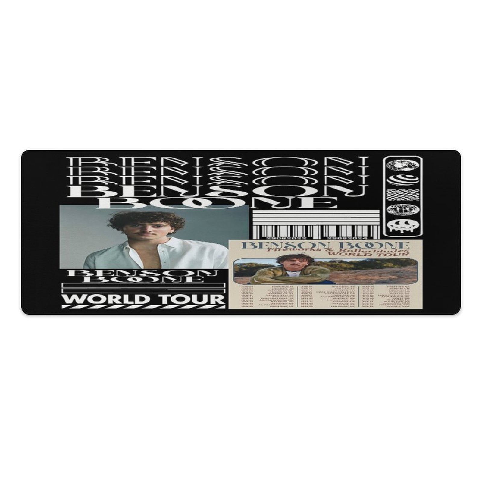 Ben-son Boon Computer Mouse Mat with Anti-Slip Rubber Base Anti-Fray ...