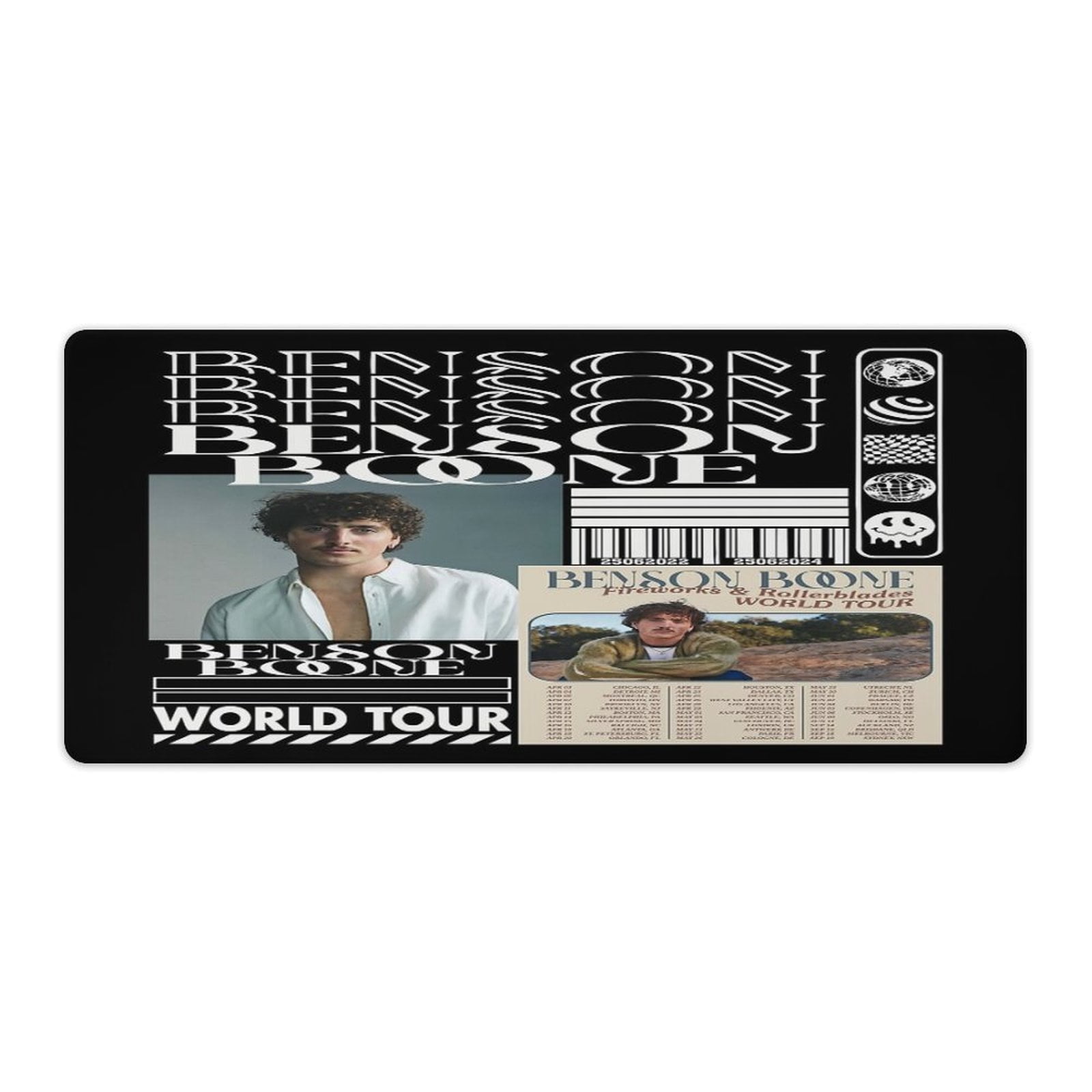 Ben-son Boon Computer Mouse Mat with Anti-Slip Rubber Base Anti-Fray ...