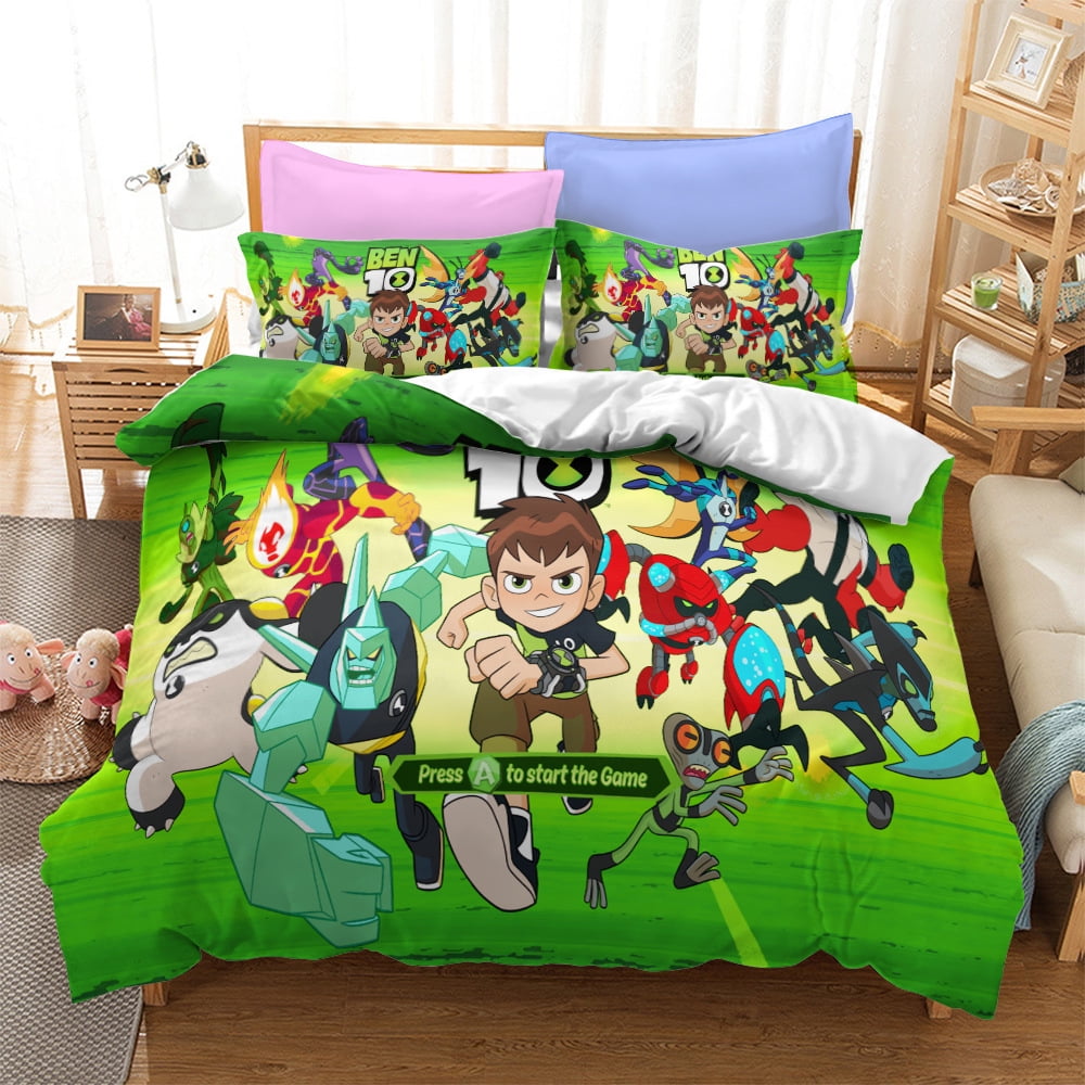 Ben10 series bedding three-piece set 1 quilt cover and 2 pillowcases ...