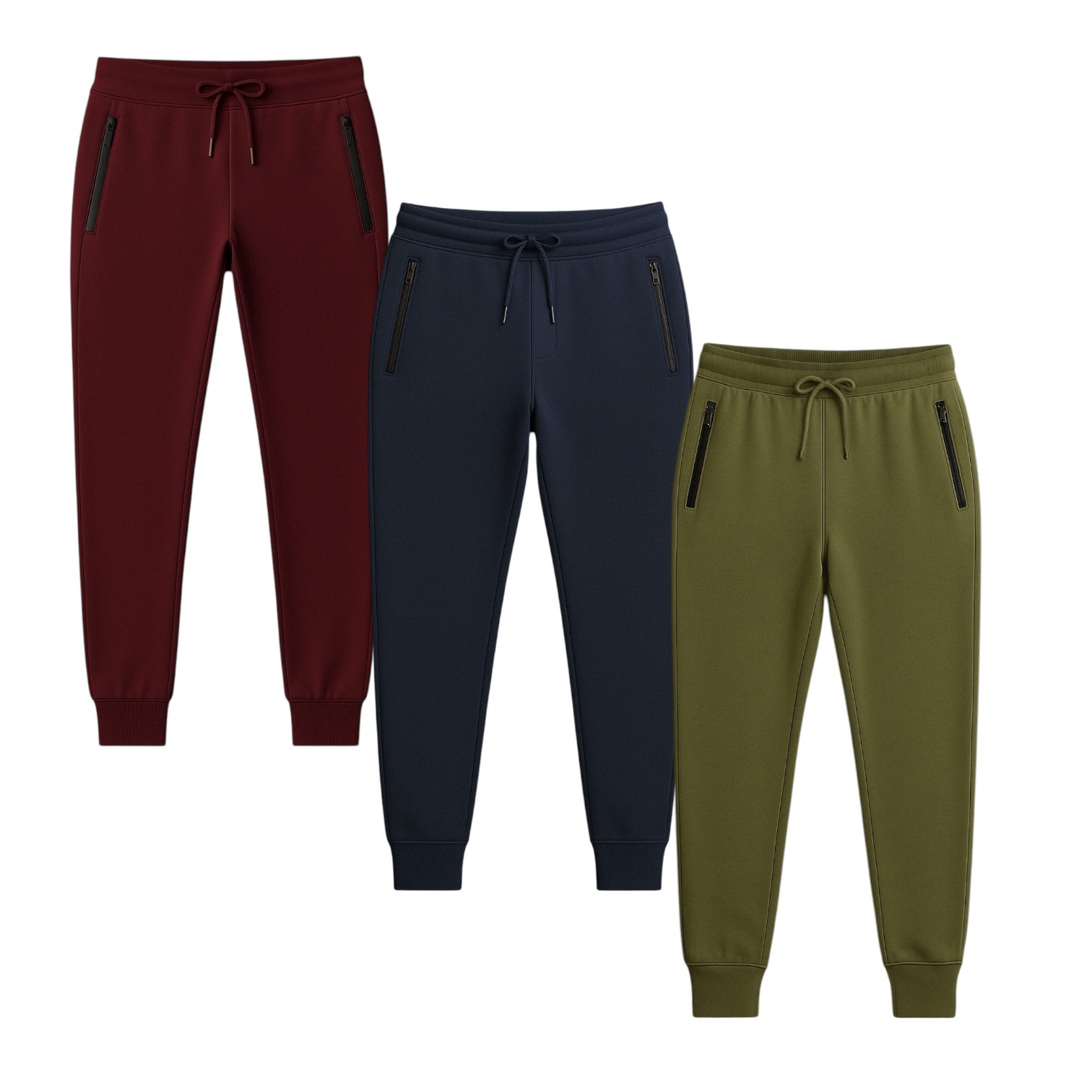 BenBe Women's Fleece Jogger Sweatpants with Zipper Pockets Soft and ...
