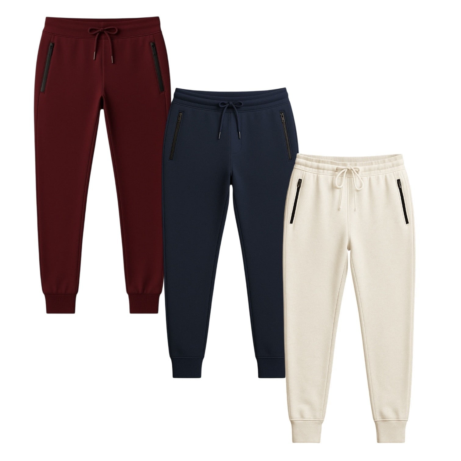 BenBe Women's Fleece Jogger Sweatpants with Zipper Pockets Soft and ...