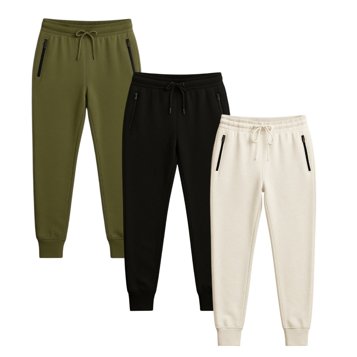 BenBe Women's Fleece Jogger Sweatpants with Zipper Pockets Soft and ...