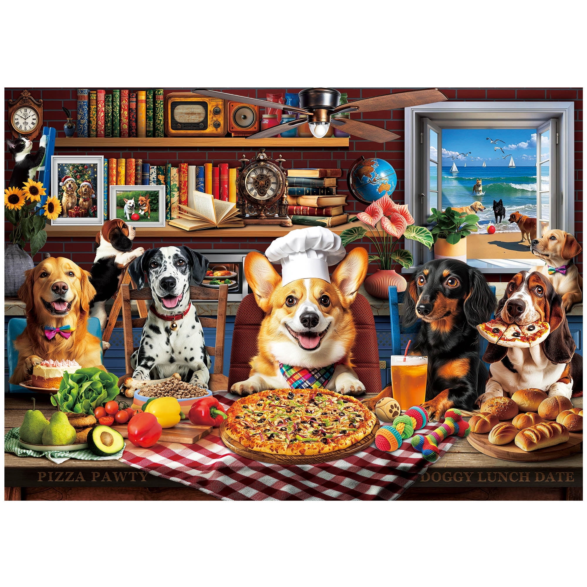 BenBen Jigsaw Puzzles 500 Pieces for Adults Ages 12+, Dogs' Dinner ...
