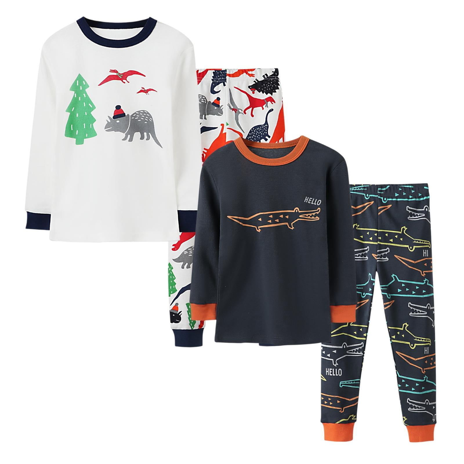 BenBen Kids Toddler Boy Pajamas Set 2-Pack Snug Fit Soft & Cozy - Size ...