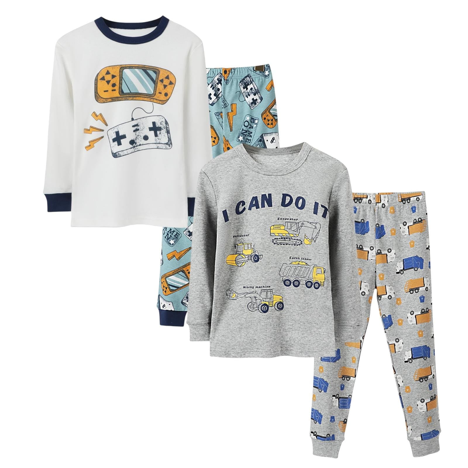 BenBen Kids Toddler Boy Pajamas Set 2-Pack Snug Fit Soft & Cozy - Size ...
