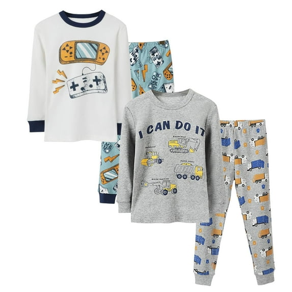 BenBen Kids Toddler Boy Pajamas Set 2-Pack Snug Fit Soft & Cozy - Size ...