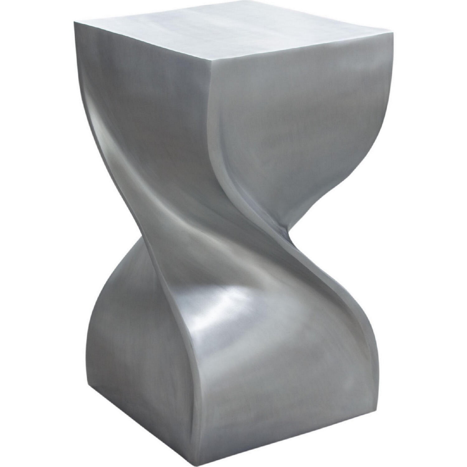 12 Inch Modern Square Accent Table Hourglass Spiral Shape Antique ...