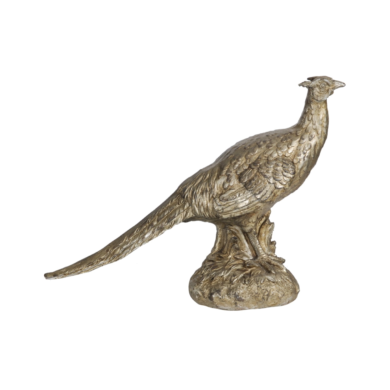BenJara Large 20 Inch Antique Gold Resin Pheasant Figurine Decorative ...