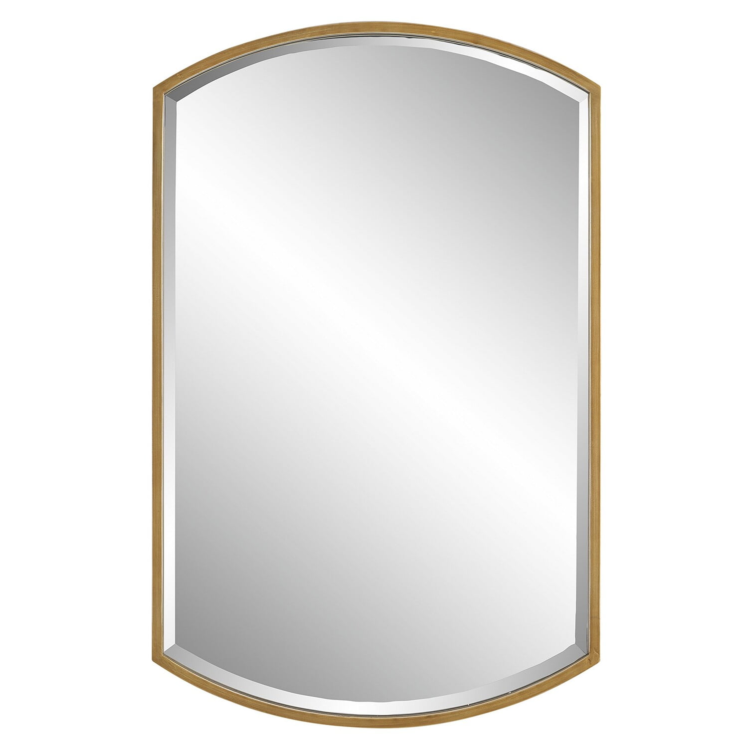 22 x 35 Modern Rectangular Mirror with Arches and Bevels, Gold, Silver ...