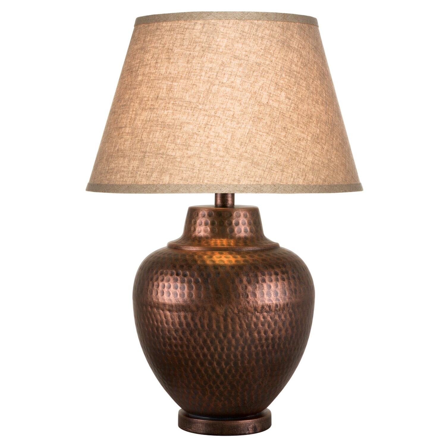 BenJara 28 Inch Hydrocal Table Lamp, Empire Shade, Embossed Urn Base ...