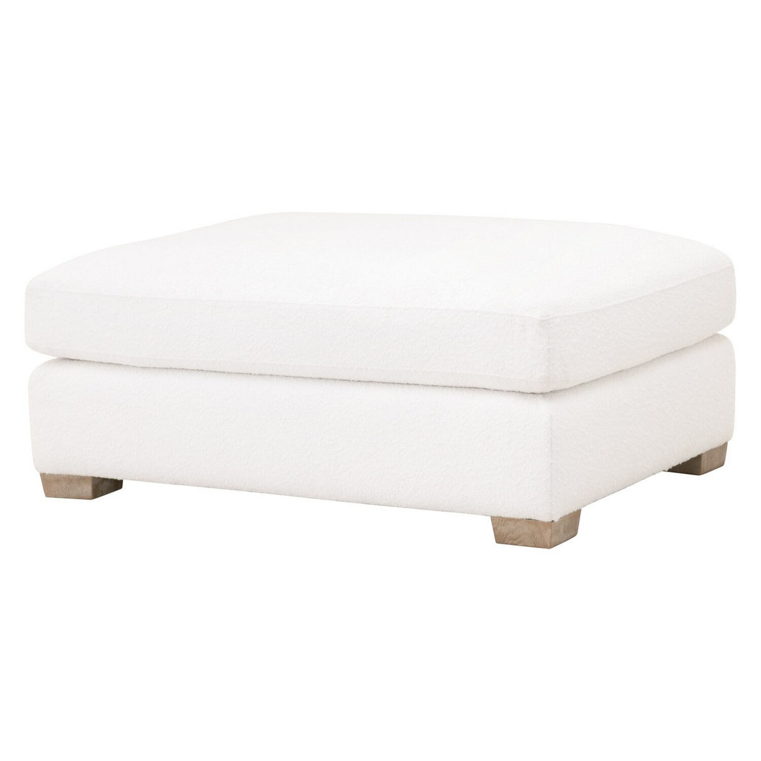 BenJara 45 Inch Modern California Ottoman with Padded Seat, Gray Base ...