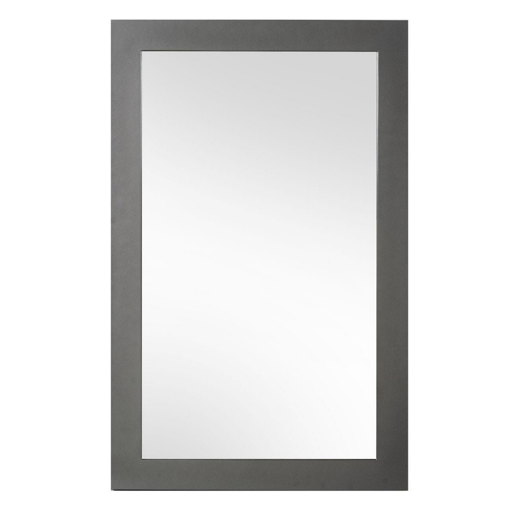 BenJara 55 x 28 Inch Rectangular Modern Mirror, Matte Gray Finish ...