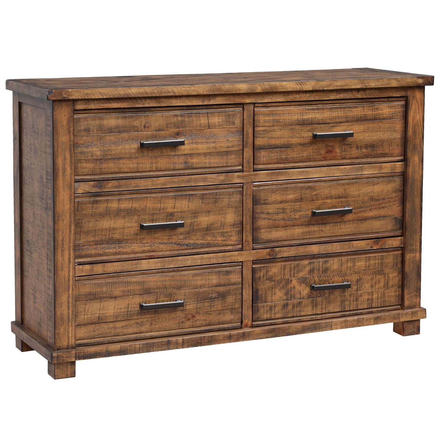 BenJara 56 Inch Classic Wide Dresser Chest with 6 Drawers, Farmhouse ...