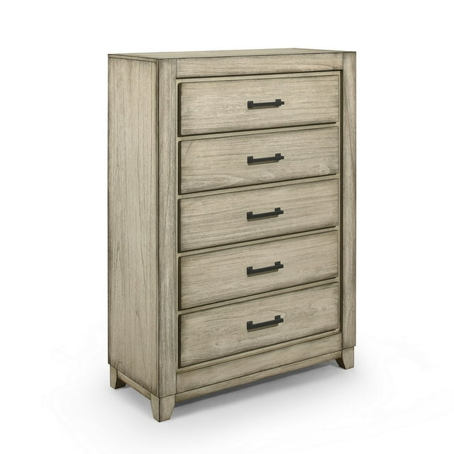 BenJara Alo 51 Inch Tall Dresser Chest, 5 Drawers, Metal Handles ...