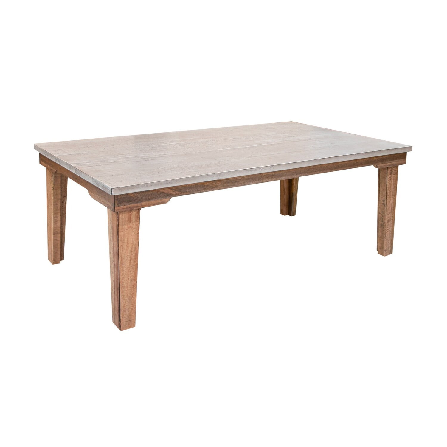 BenJara Asic 46 Inch Coffee Table, Mango Wood, Rectangular Surface ...