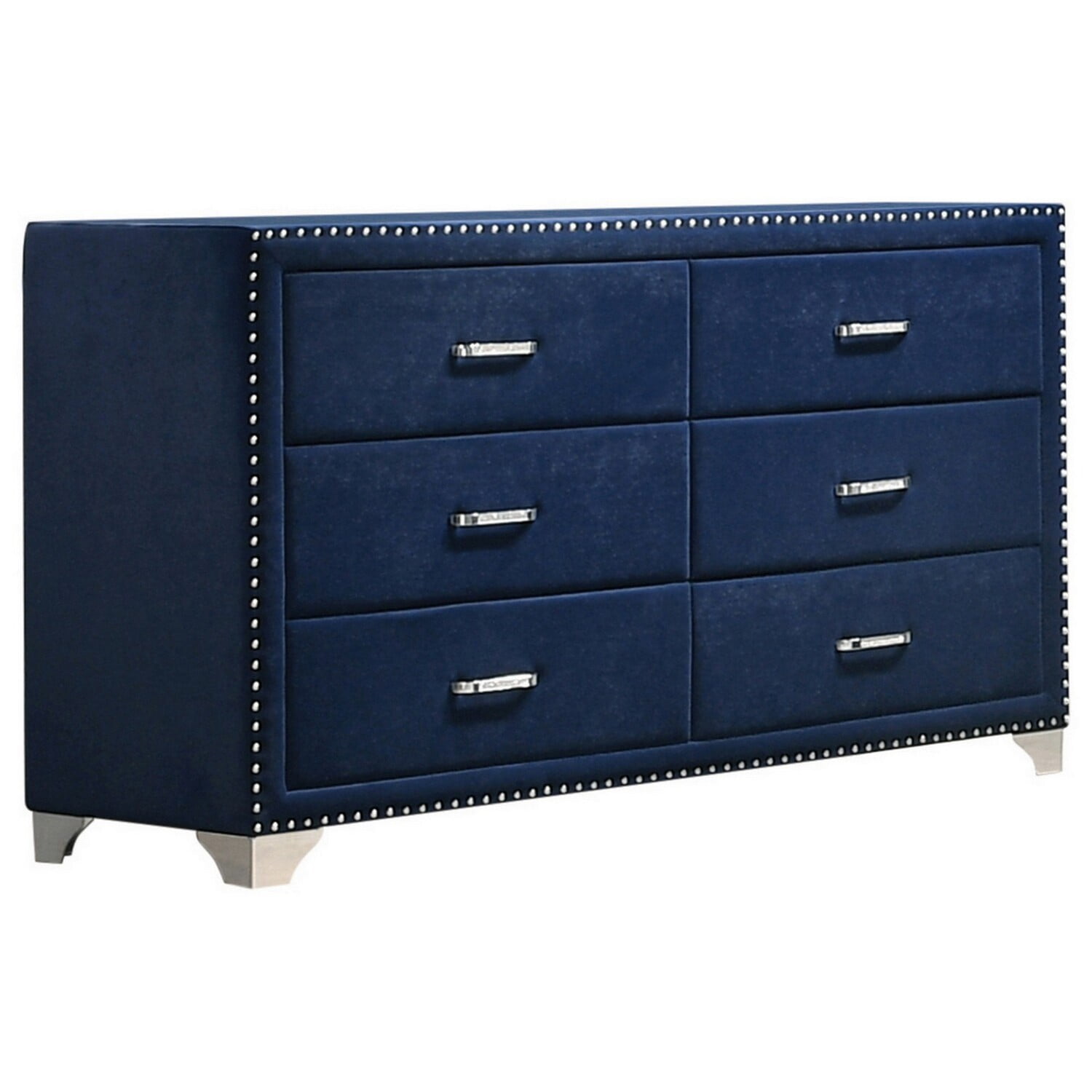 BenJara BM280482 60 in. Cale Modern Glam Velvet & Wood Dresser with 6 ...