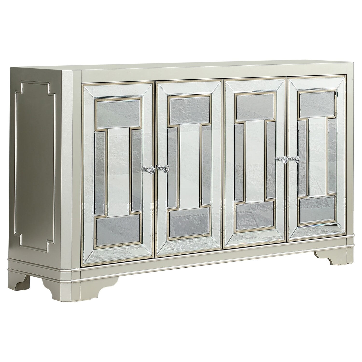 BenJara BM280581 60 in. Modern Accent Console Buffet Cabinet with 2 ...