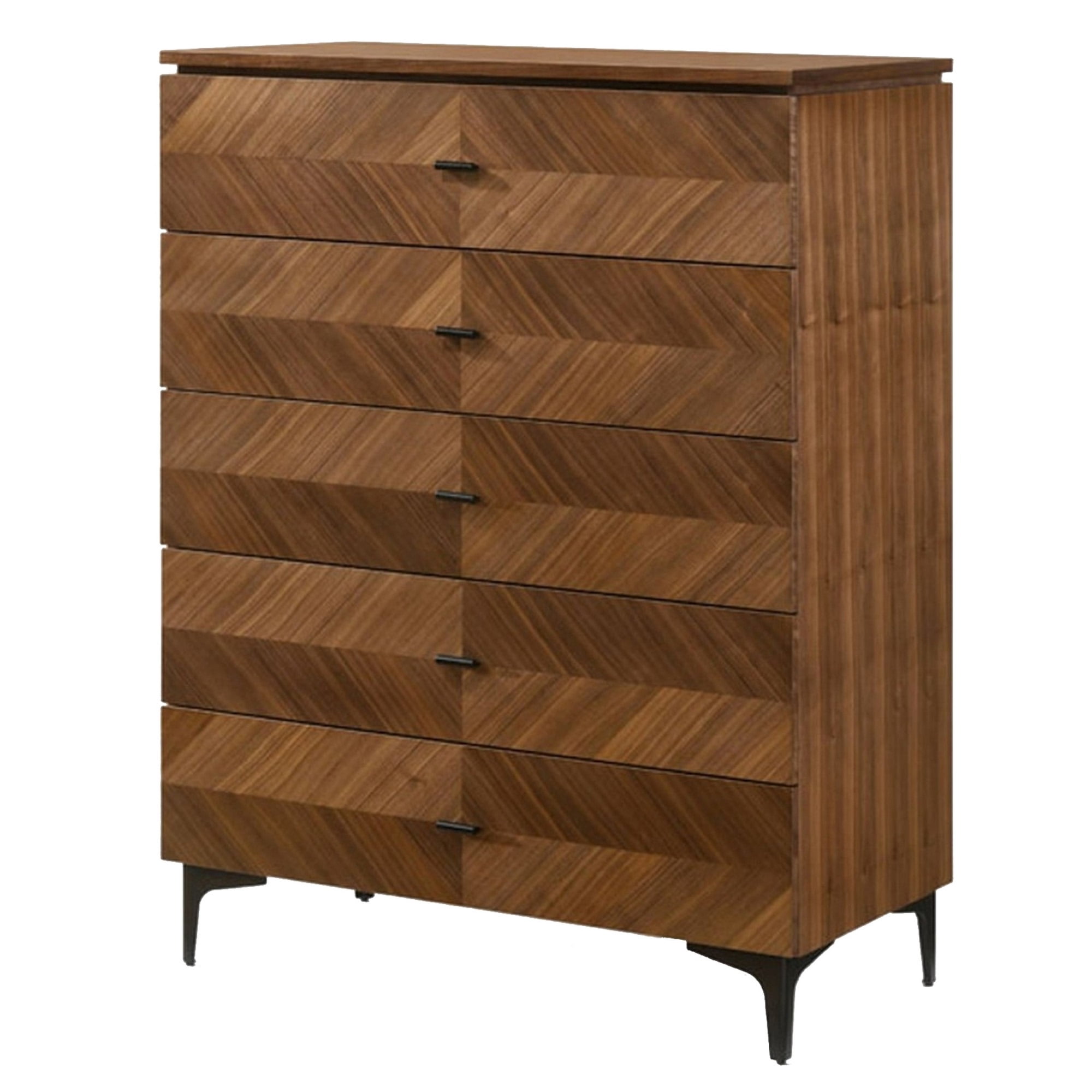 BenJara Cid Pie 47 Inch Tall Dresser Chest, 5 Drawers, Parquet Design ...