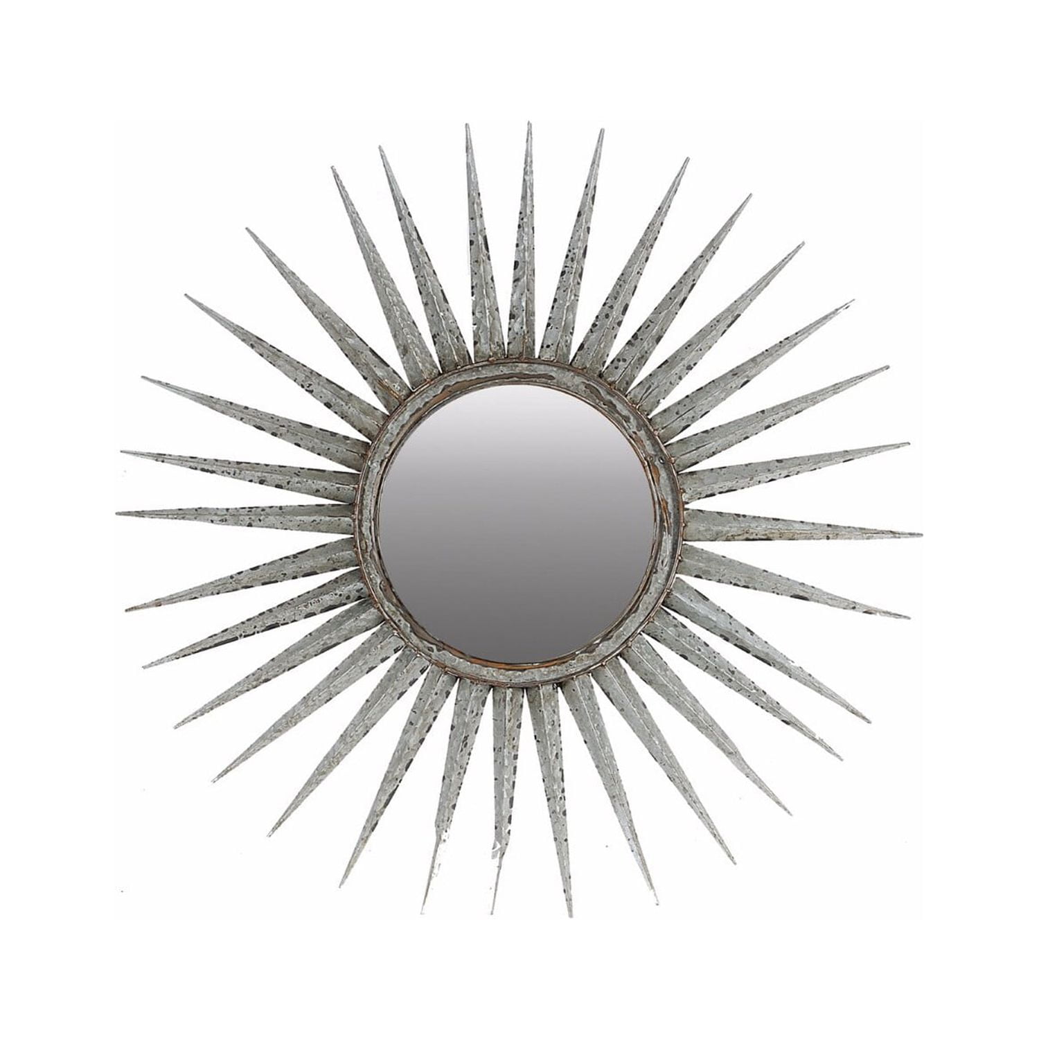 Benjara Distressed Sun inspired Mirror - Walmart.com