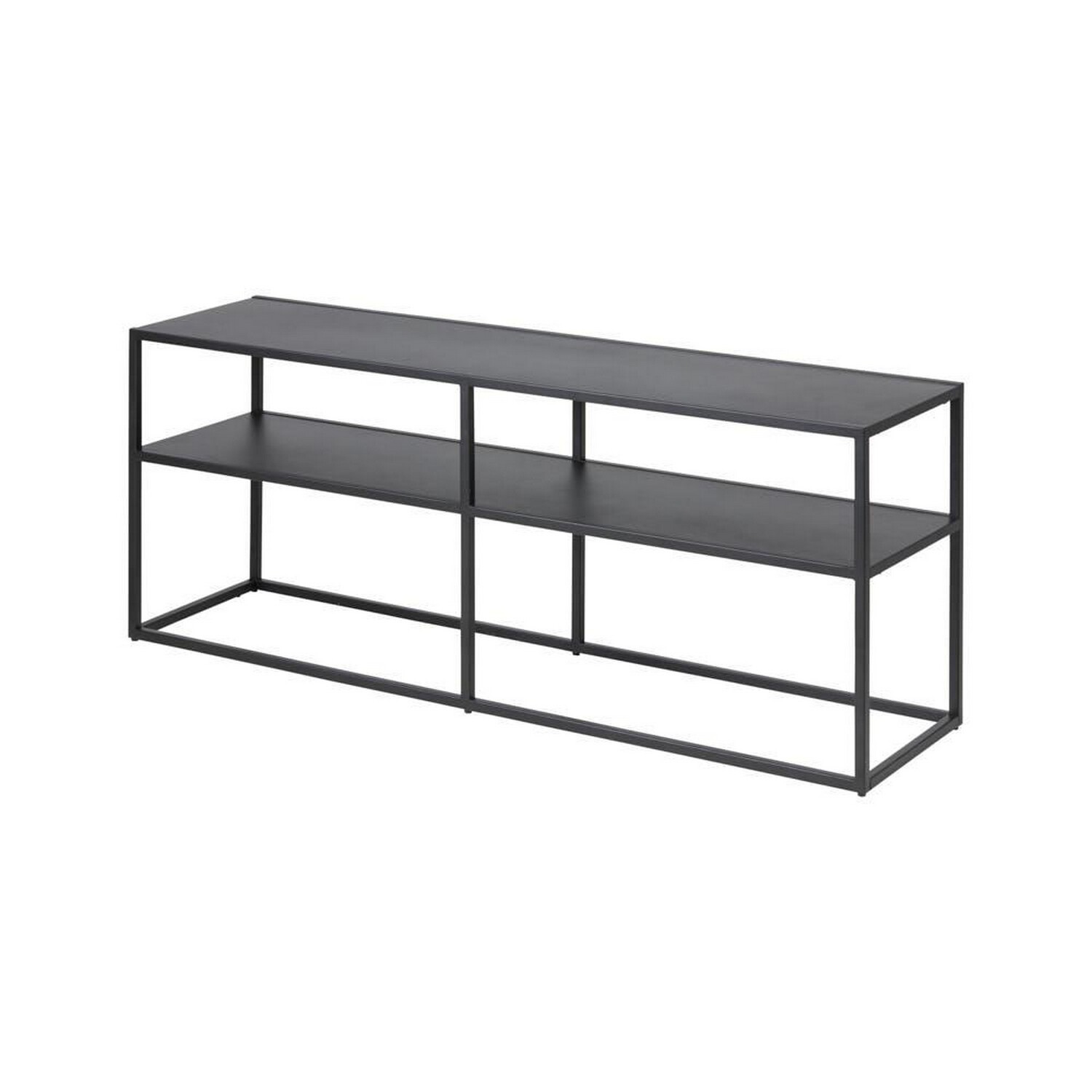 BenJara Fin 20 Inch TV Media Console, Powder Coated Steel, Shelf ...