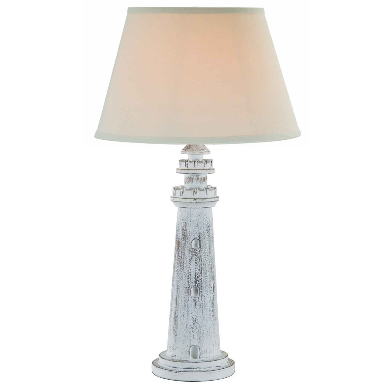 Loen 30 Inch Hydrocal Table Lamp, Empire Shade, Candle Base, Washed ...