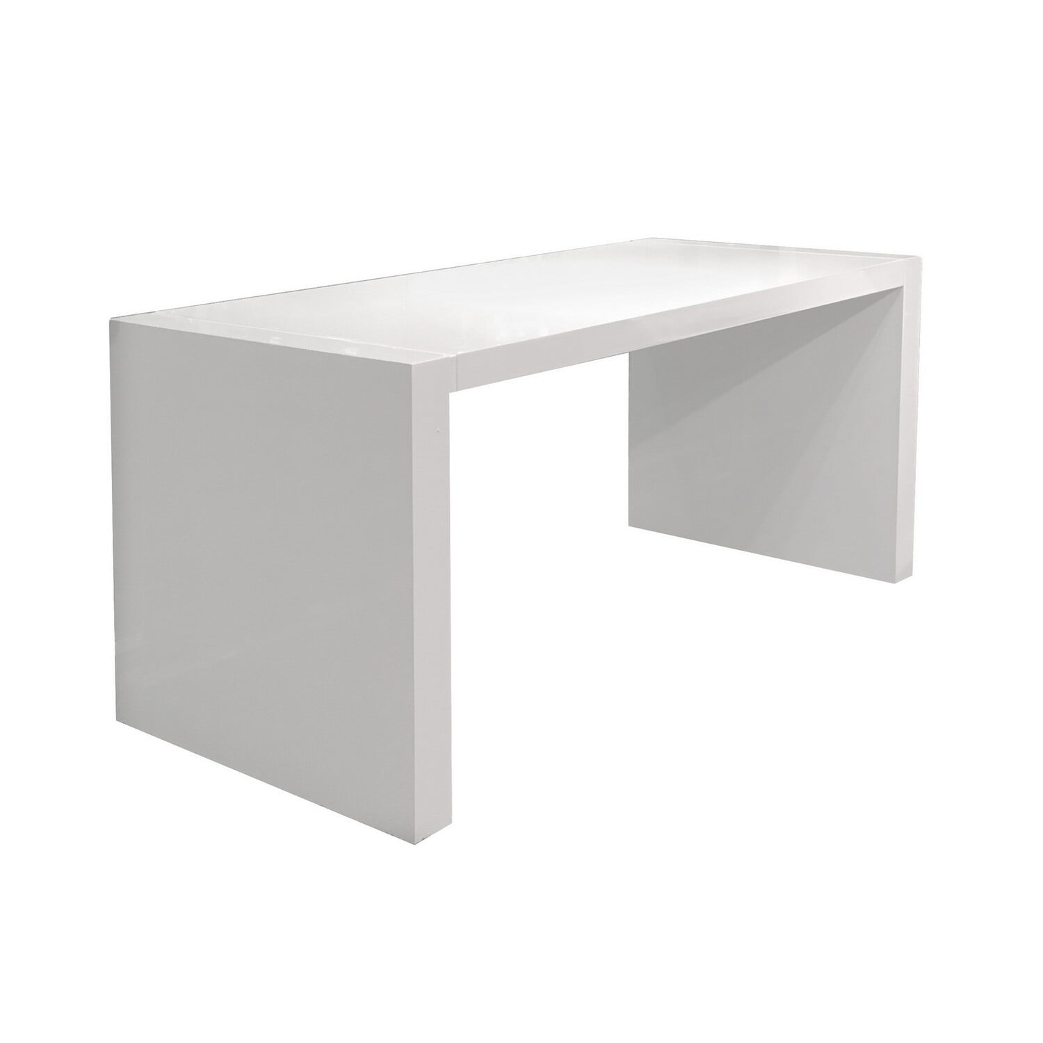 Lulu 28 Inch Minimalist Computer Desk Console with Panel Legs, Pure ...