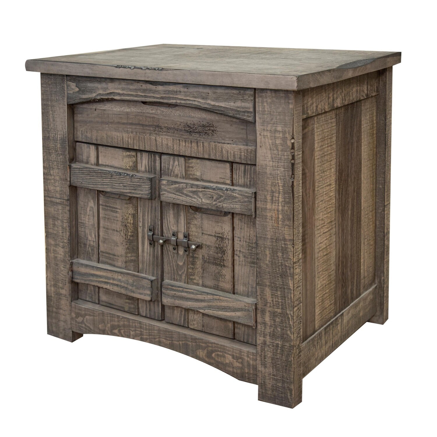 BenJara Sen 27 Inch Nightstand, Felt Lined Drawer, Mango and Pine Wood ...