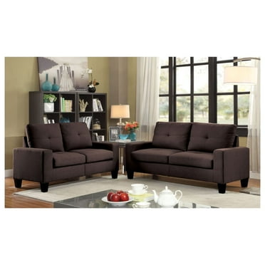 Bobkona Windsor Linen-Like Polyfabric 2-Piece Sofa and Loveseat Set ...