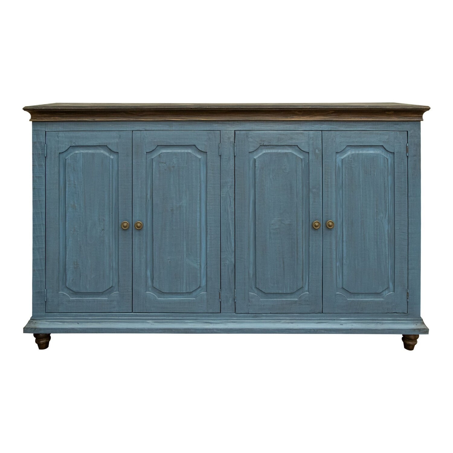 BenJara Son 71 Inch Sideboard Console Cabinet, 4 Door, Gold Handles ...