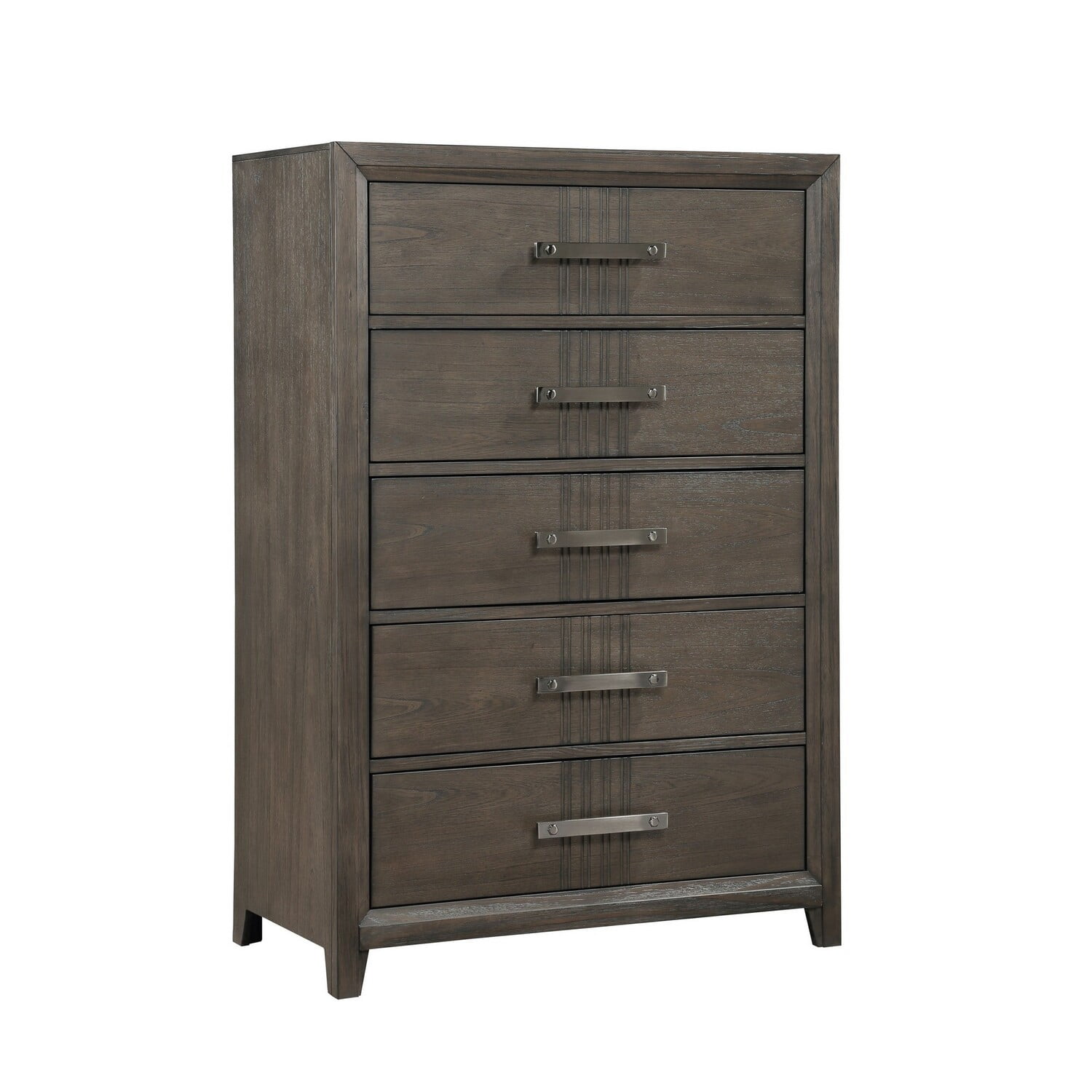 Benjara Wali 51 Inch Tall Dresser Chest, 5 Drawer, Black Handles ...