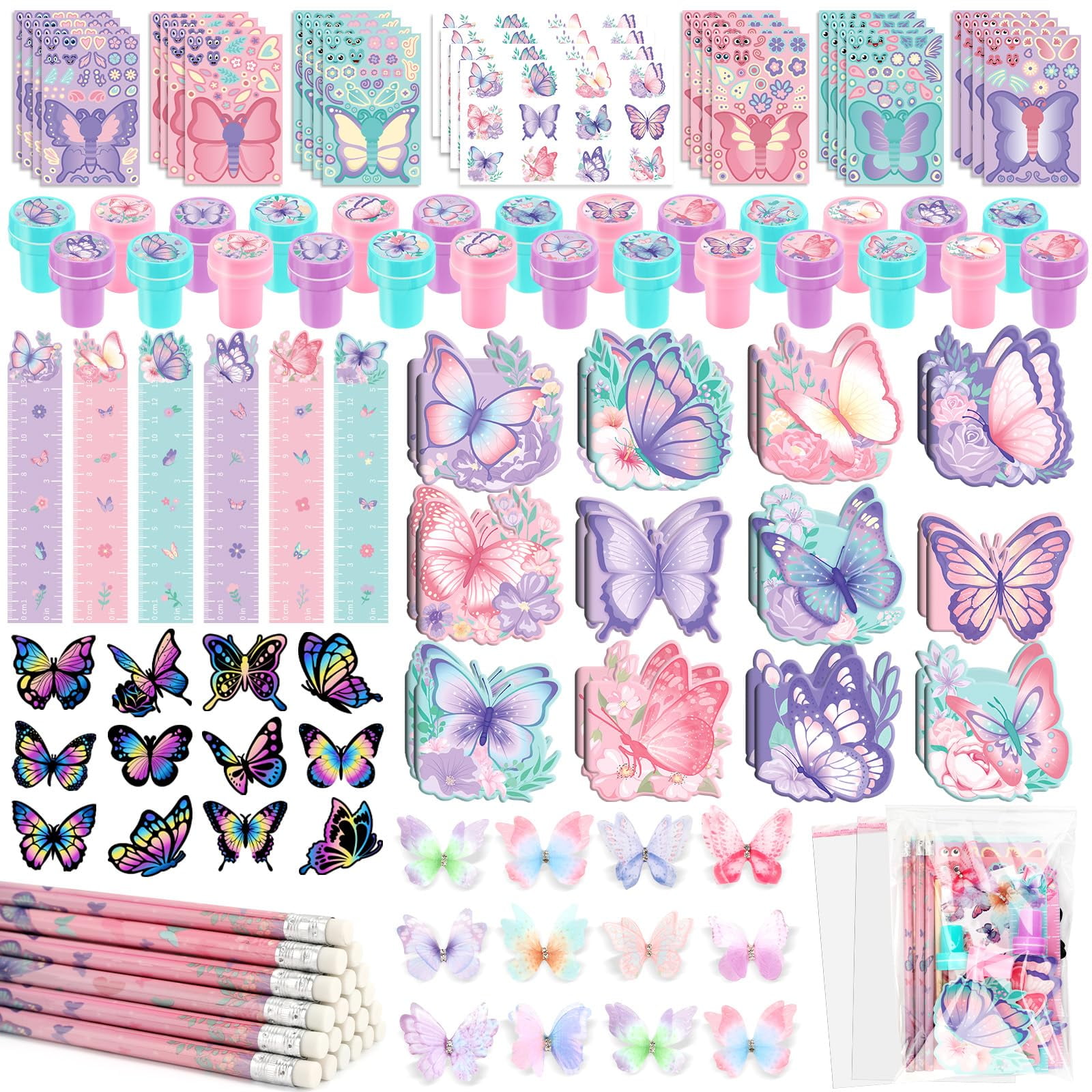 BenLouis 108Pcs Butterfly Party Favors Butterfly Fairy School ...