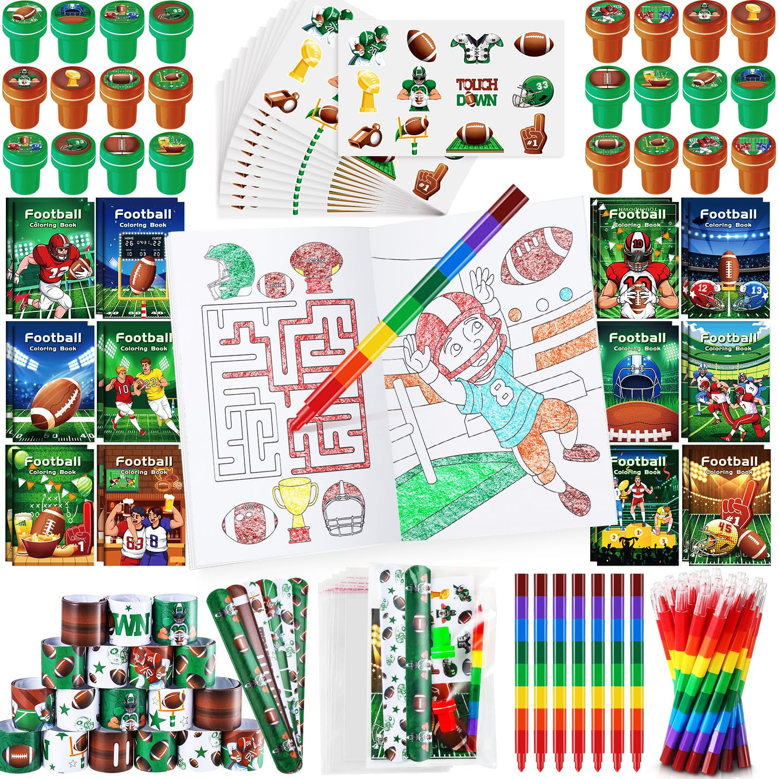 BenLouis 168Pcs Football Party Favors Sports Football Theme Party ...