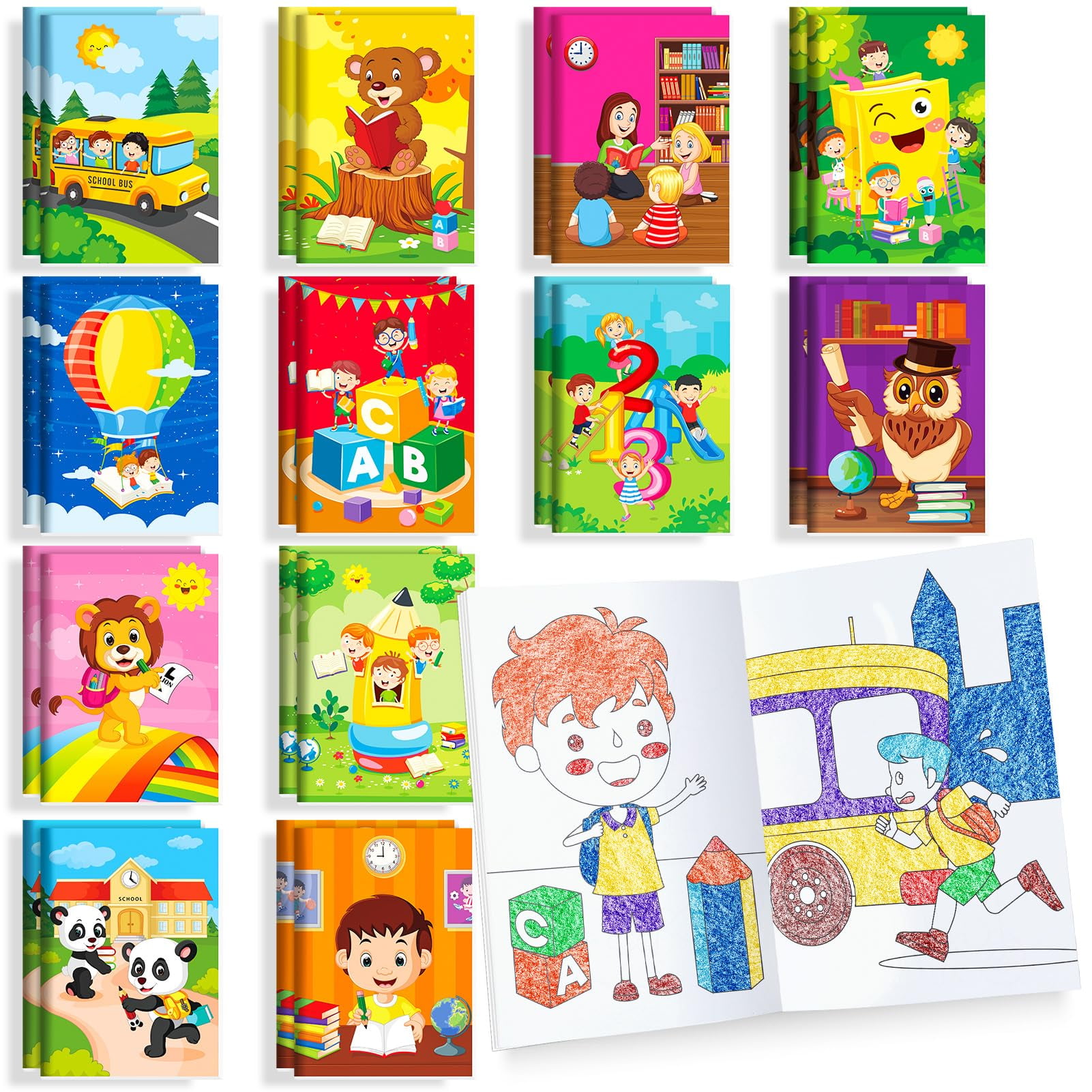 BenLouis 24 Pcs Preschool Kindergarten Mini Coloring Books Kids ...