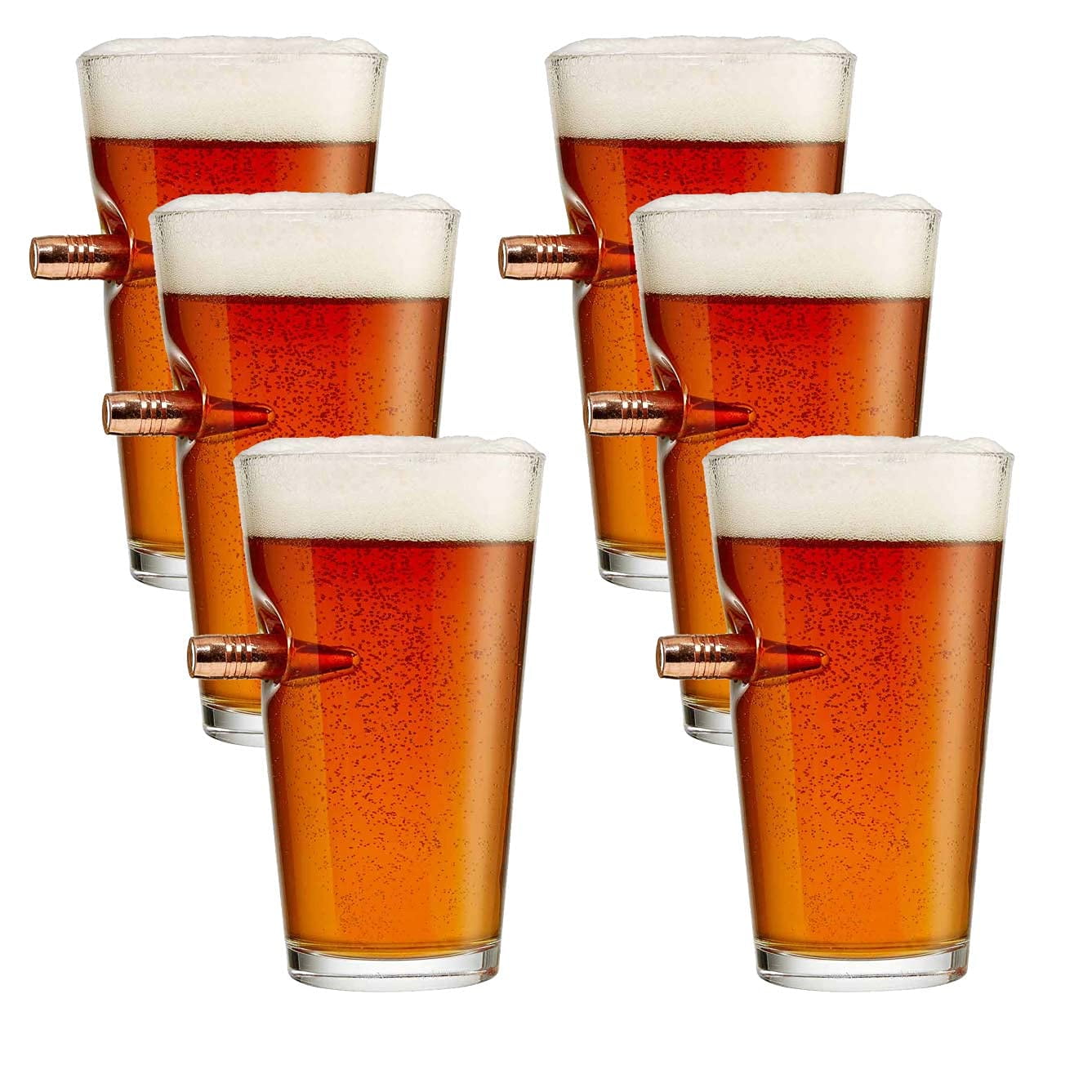 BenShot Pint Glass with Real 0.50BMG Bullet - 16oz | Made in the USA ...
