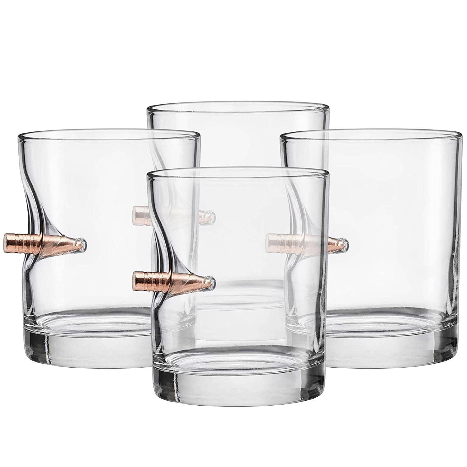 BenShot Rocks Glass with Real .308 Bullet - 11oz | Made in the USA [Set ...