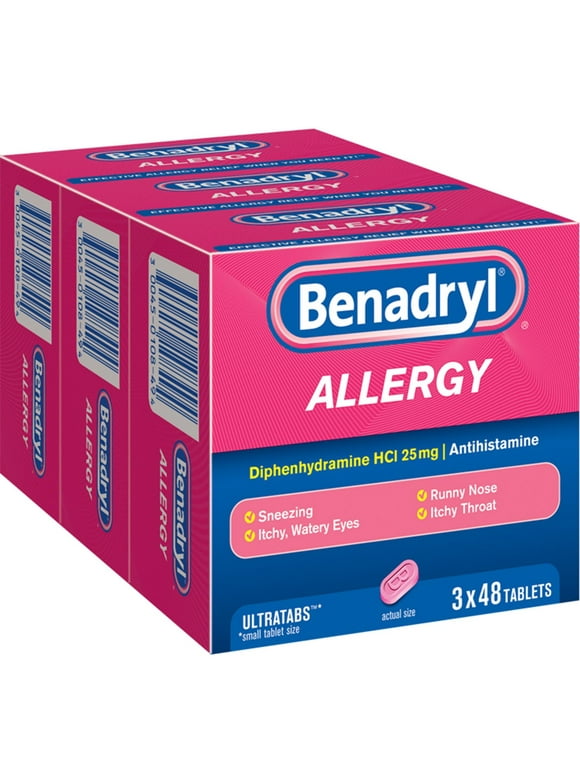 Benadryl Diphenhydramine in Allergy Medicine - Walmart.com