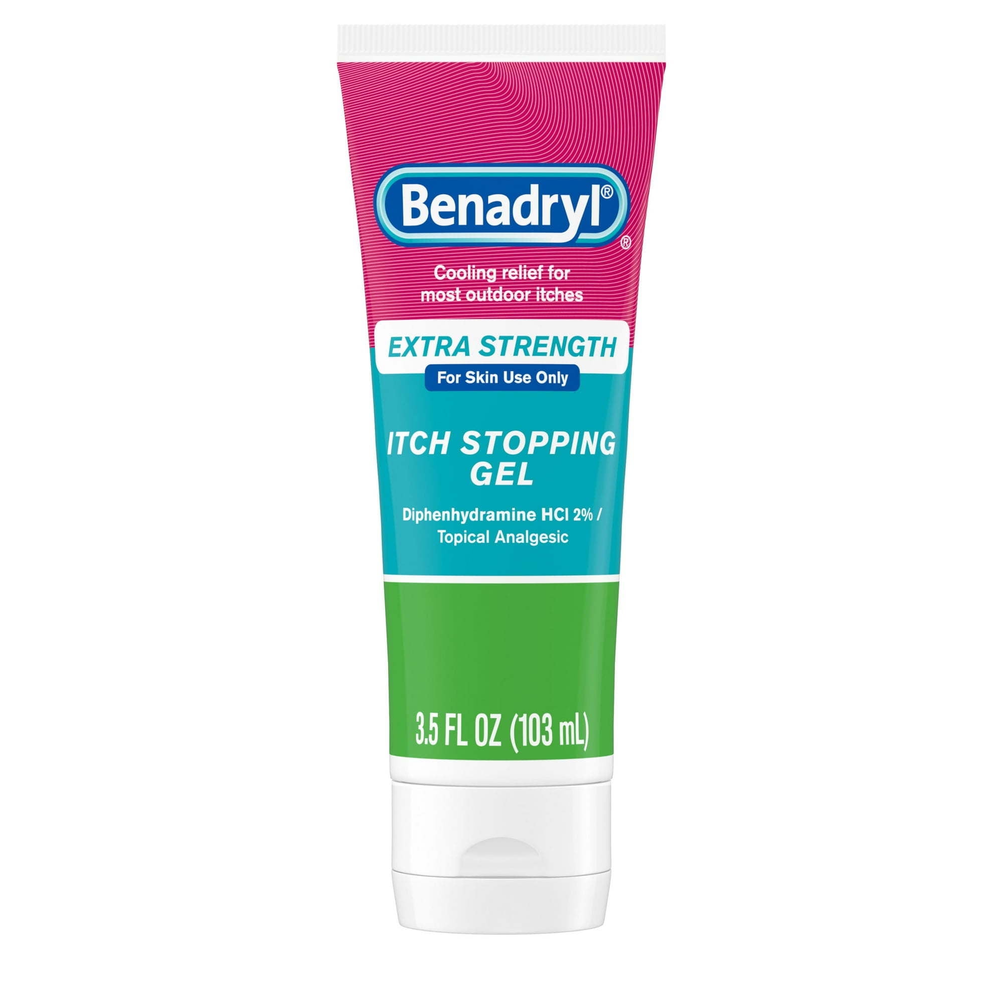 Benadryl Extra Strength Anti-Itch Topical Gel with 2% Diphenhydramine ...