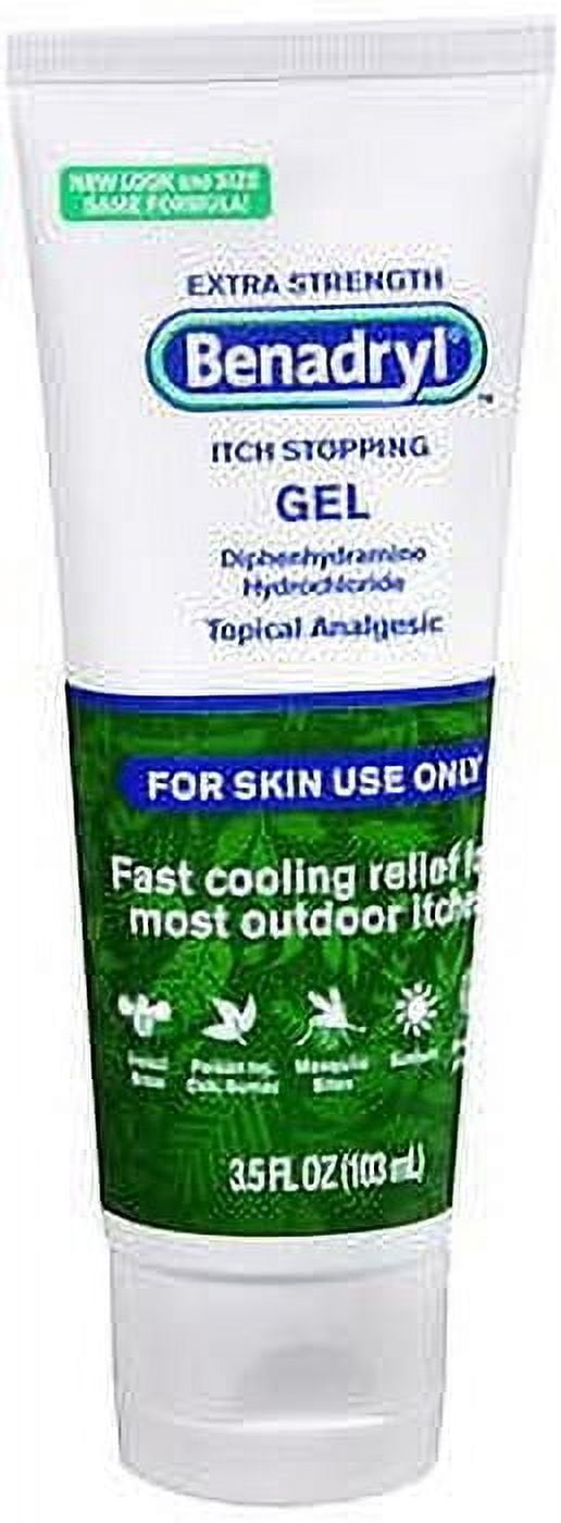 Benadryl Extra Strength Antihistamine Gel for Itchy Skin, Allergy ...
