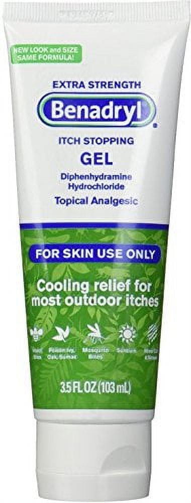 Benadryl Extra Strength Itchy Skin Relief Cooling Allergy Gel For Adults Topical Analgesic