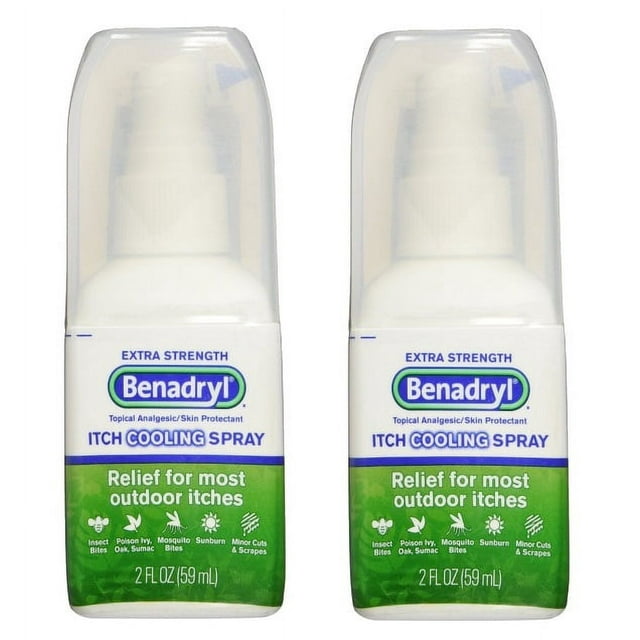 Benadryl Extra Strength Antihistamine Spray for Allergy Itch Relief and ...