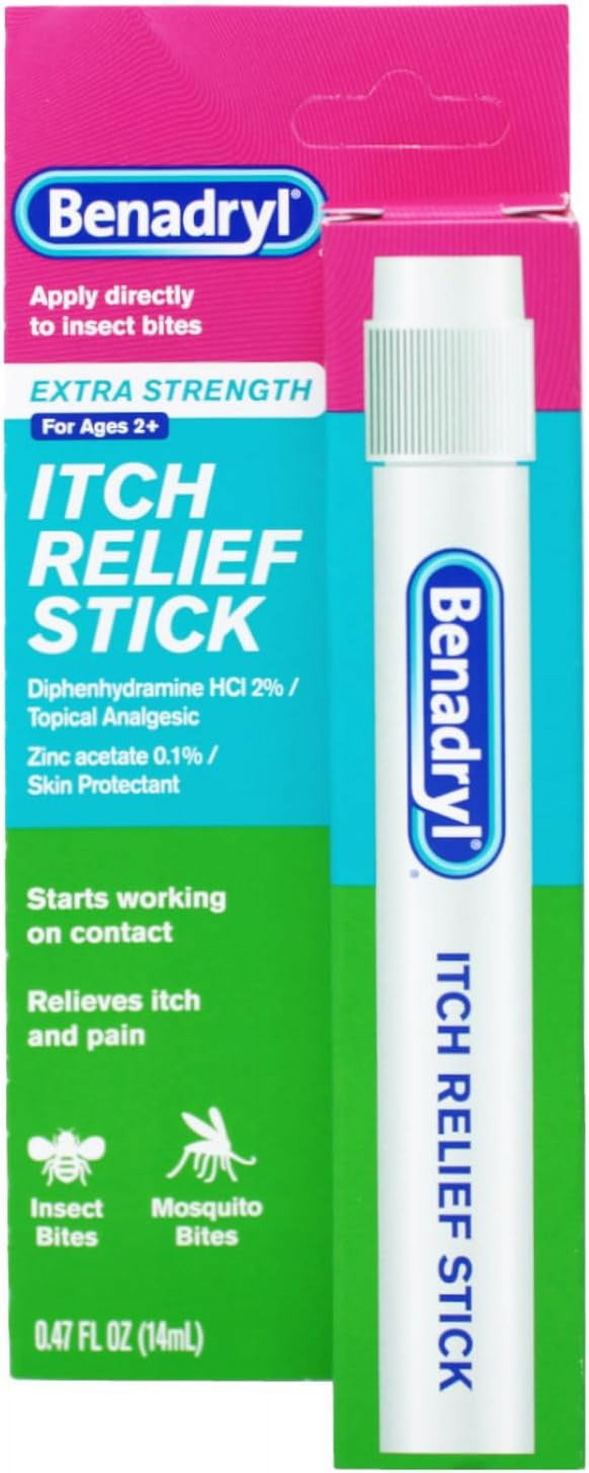 Benadryl Extra Strength Itch Relief Stick, 0.47 oz, 3 Pack - Walmart.com